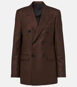 Loro Piana Virgin Wool Double-breasted Blazer - Brown