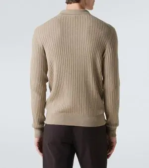 Loro Piana Ribbed-knit Cashmere Polo Sweater