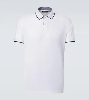 Loro Piana Cotton-blend Piqué Polo Shirt - White