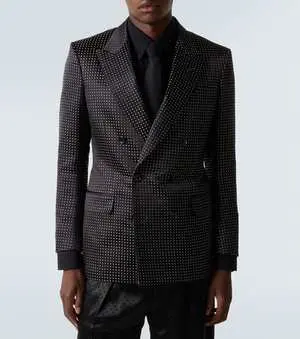 TOM FORD Polka-dot Silk Satin Suit Jacket