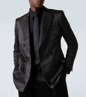 TOM FORD Polka-dot Silk Satin Suit Jacket