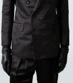 TOM FORD Polka-dot Silk Satin Suit Jacket