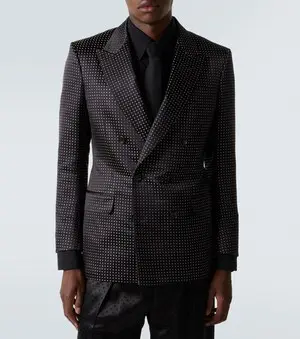 TOM FORD Polka-dot Silk Satin Suit Jacket