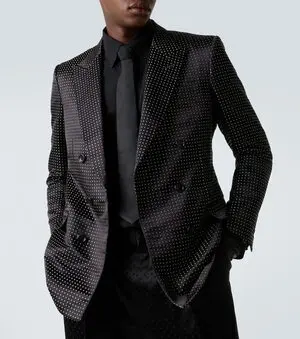 TOM FORD Polka-dot Silk Satin Suit Jacket