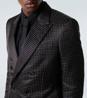 TOM FORD Polka-dot Silk Satin Suit Jacket