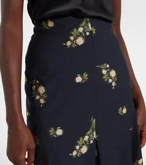 Erdem Floral Jacquard Midi Skirt