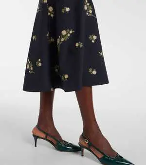 Erdem Floral Jacquard Midi Skirt