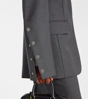 Sportmax Ranghi Virgin Wool Blazer - Grey
