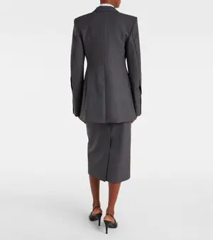 Sportmax Ranghi Virgin Wool Blazer - Grey