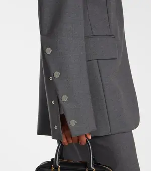 Sportmax Ranghi Virgin Wool Blazer - Grey