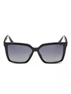 Guess Logo-embellished Square-frame Sunglasses - Black
