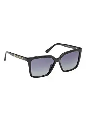 Guess Logo-embellished Square-frame Sunglasses - Black