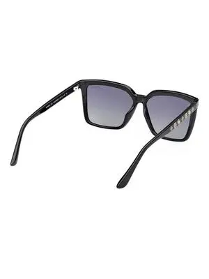 Guess Logo-embellished Square-frame Sunglasses - Black