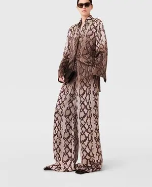 Stella McCartney Snake Print Oversized Drawstring Pants