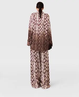 Stella McCartney Snake Print Oversized Drawstring Pants