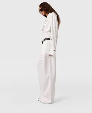 Stella McCartney Snake Print Straight-leg Pants - Cream