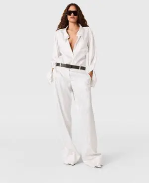 Stella McCartney Snake Print Straight-leg Pants - Cream