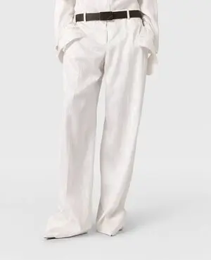 Stella McCartney Snake Print Straight-leg Pants - Cream
