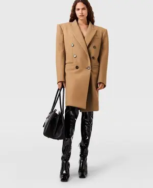 Stella McCartney Mid-length Double-breasted Coat - Toffee