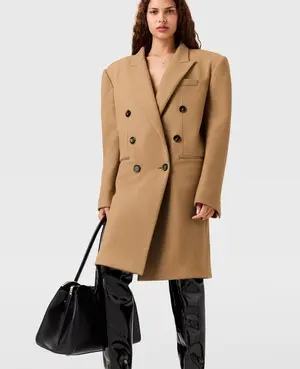 Stella McCartney Mid-length Double-breasted Coat - Toffee