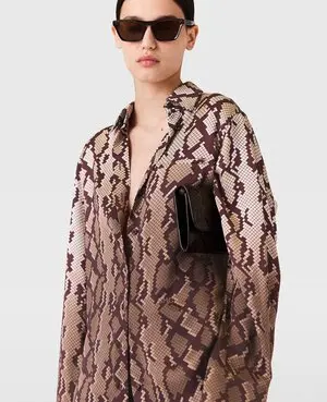 Stella McCartney Snake Print Oversized Shirt