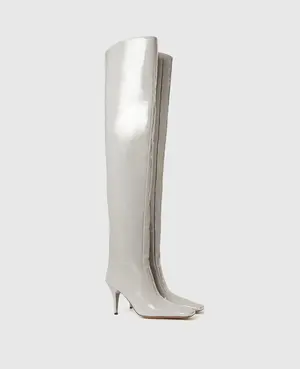 Stella McCartney Square-toe Thigh-high Stiletto Boots