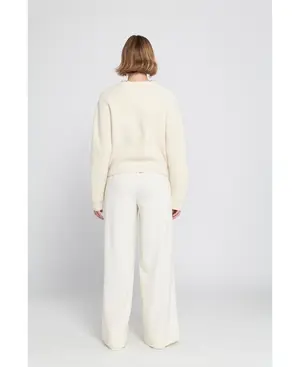 ELLE COLLECTION Beaded Cardigan - White