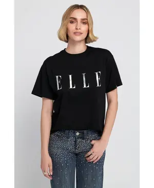 ELLE COLLECTION Logo Foil Printed Tee