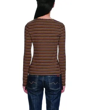Anna Sui Venetian Stripe Long Sleeve Top