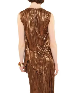 Anna Sui Fortuny Pleats Sleeveless Top