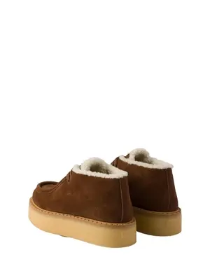 Prada Suede Chukka Boots - Brown