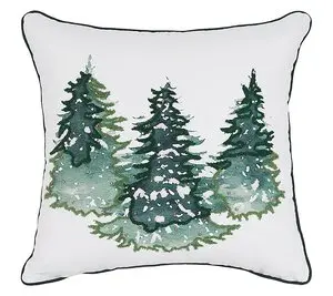 VALERIE PARR HILL 18' X 18' Evergreen Trees Throw Pillow Valer Ie - One-color