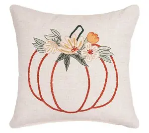 VALERIE PARR HILL 18' X 18' Autumn Botanical Pumpkin Throw Pillow Valerie - One-color