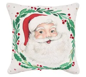VALERIE PARR HILL 18' X 18' Vintage Santa Throw Pillow Valerie - One-color