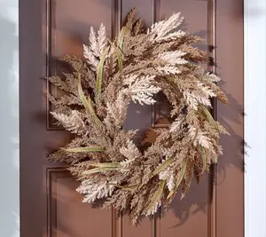 HOME REFLECTIONS 26' Harvest Grasses Wreath - One-color