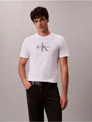 Calvin Klein Monologo Tee - Brilliant White
