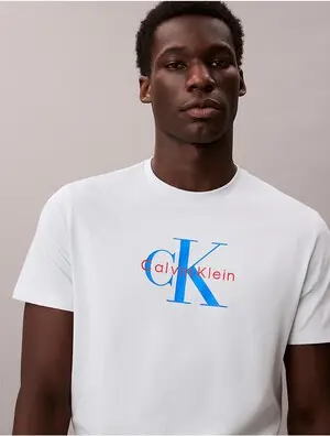 Calvin Klein Monologo Tee - Corrib River Blue