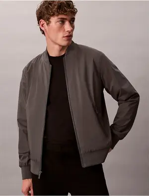 Calvin Klein Matte Bomber Jacket - Dark Grey