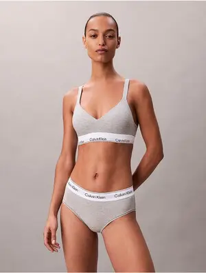 Calvin Klein Icon Cotton Modal Lift Bralette - Grey Heather
