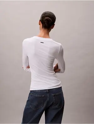Calvin Klein Modal Stretch Rib Slim T-shirt - Brilliant White