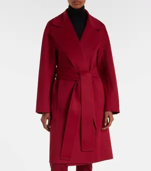 JOSEPH Wool And Cashmere Wrap Coat - Red