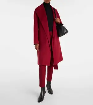 JOSEPH Wool And Cashmere Wrap Coat - Red
