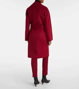 JOSEPH Wool And Cashmere Wrap Coat - Red