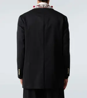 Simone Rocha Embellished Double-breasted Blazer