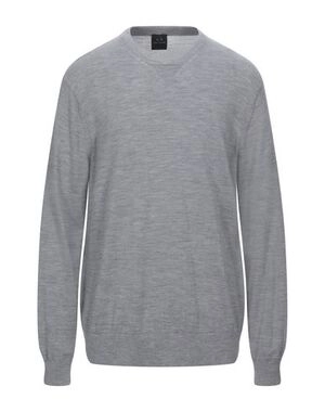 Armani Exchange ARMANI EXCHANGE Virgin Wool Lightweight Crewneck Sweater Grey