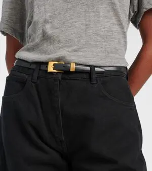 THE ROW Downtown Leather Belt - Black