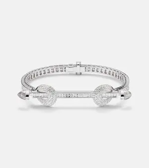 ANANYA Chakra 18kt White Gold Bracelet With Diamonds And Quartz - Silver