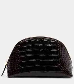 TOTEME Small Pouch In Croc-effect Leather - Brown