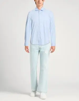 MANUEL RITZ Shirt Sky Size Cotton, Elastane - Blue