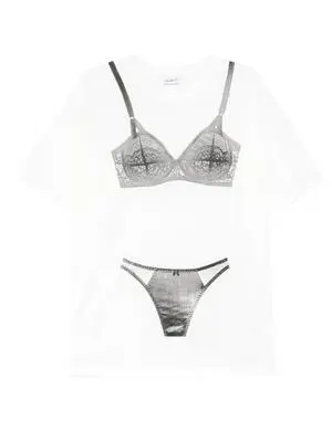 Vaquera Lingerie Graphic T-shirt - White